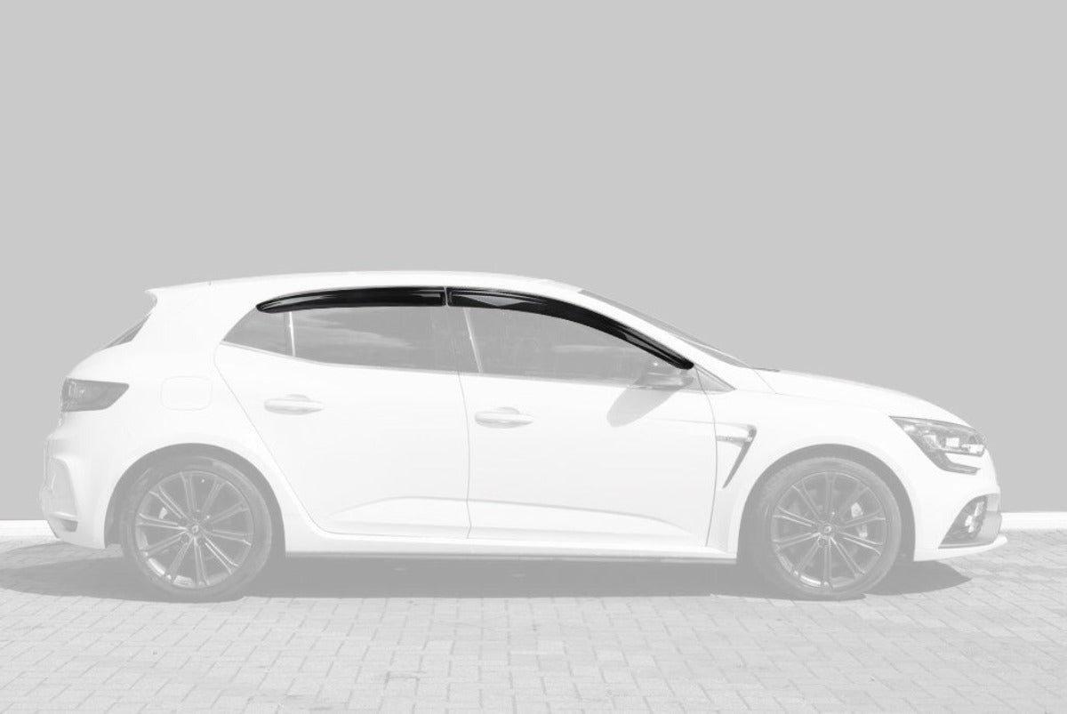 Dry Carbon Fiber Window Deflectors (Rain Guards) For RENAULT MEGANE (4 ...