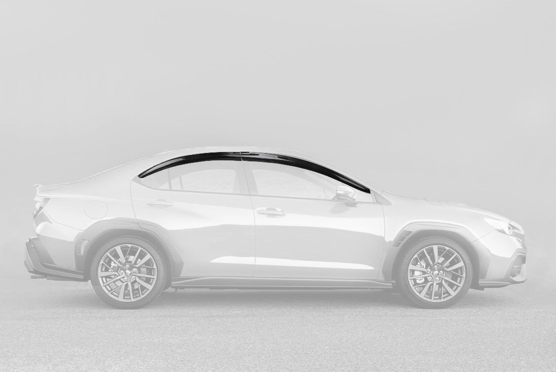SAPart Dry Carbon Fiber Window Deflectors (Rain Guards) For SUBARU WRX